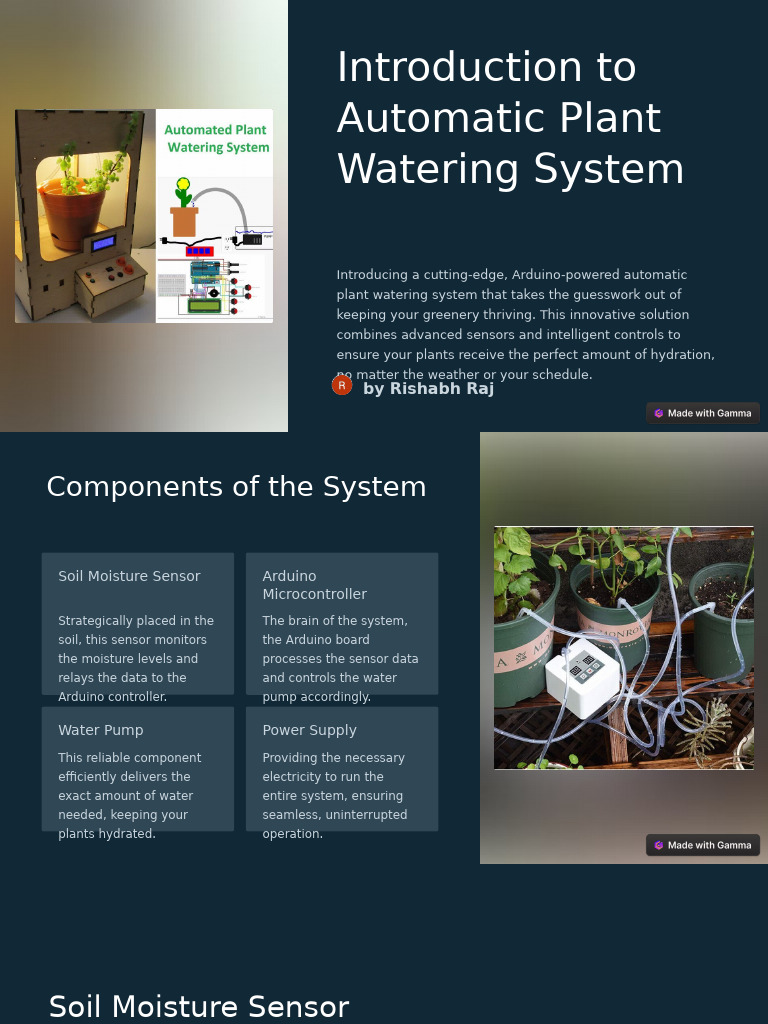 Introduction To Automatic Plant Watering System | PDF | Fertilizer | Automation