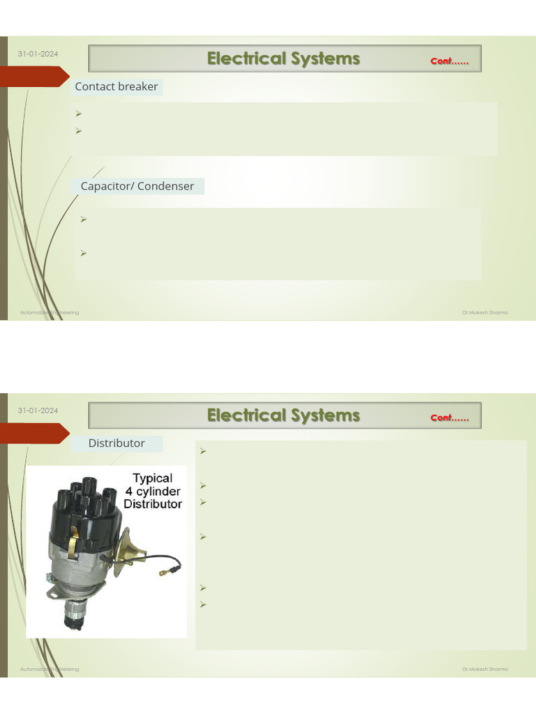 mod 1 auto-6 | PDF | Distributor | Electrical Connector
