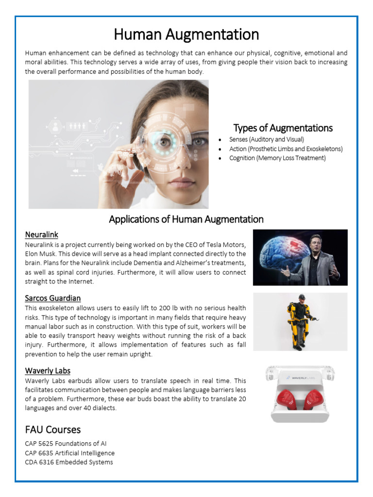 Human Augmentation Technologies Explained | PDF