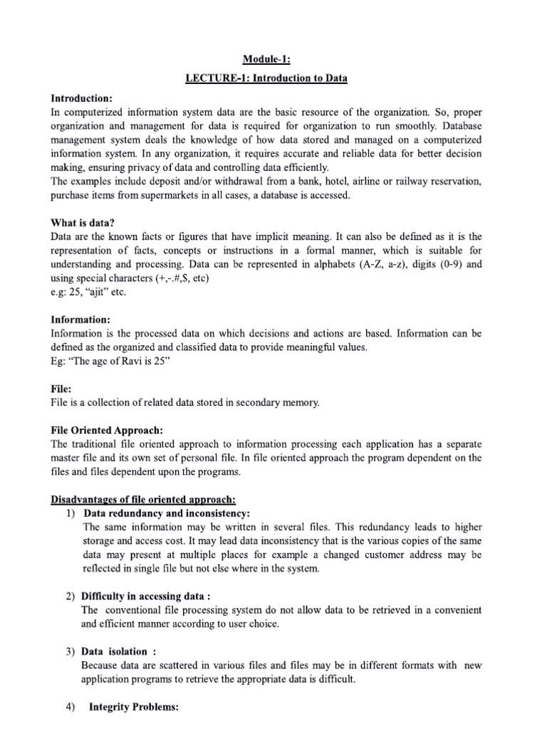 Lecture I | PDF