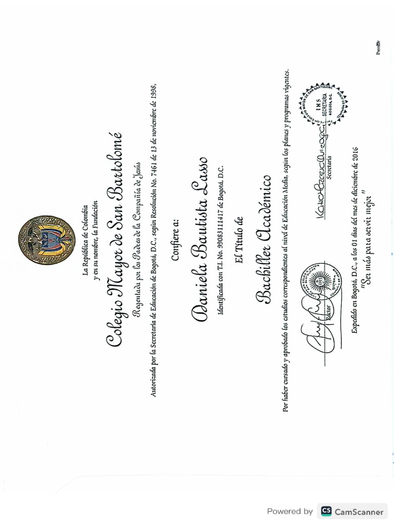 Diploma Colegio | PDF