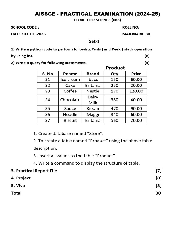 XII-CS_24-25 pract ques | PDF