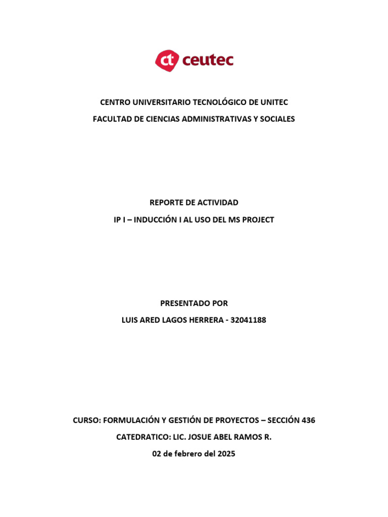 Luis Lagos - IP I | PDF