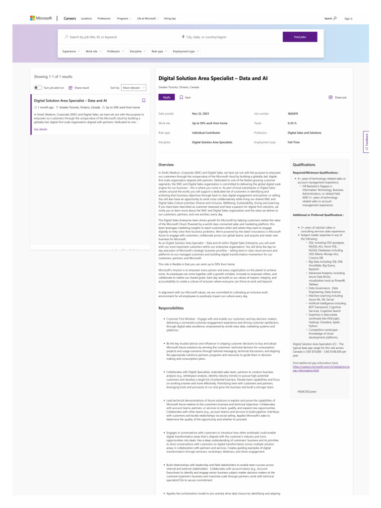 Microsoft Digital Solution Area | PDF