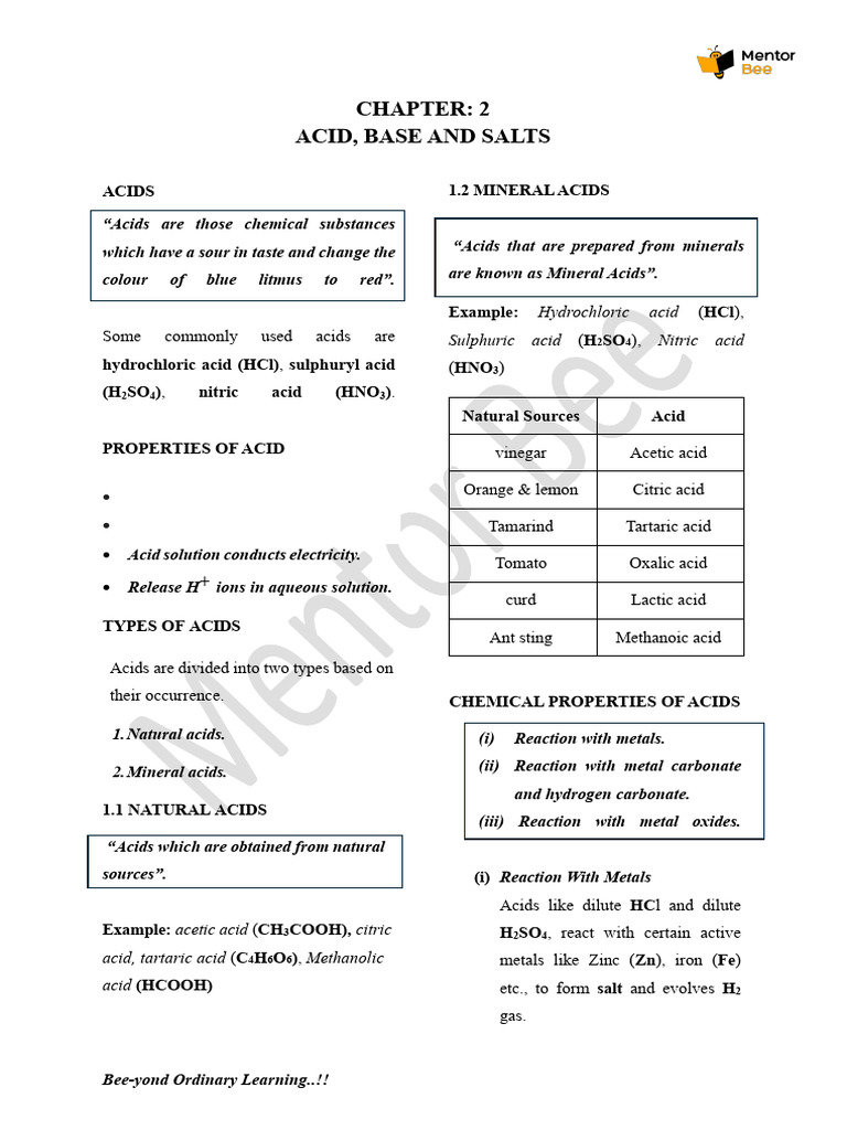 B2 CHAPTER 2 ACID BASE | PDF | Acid | Hydroxide