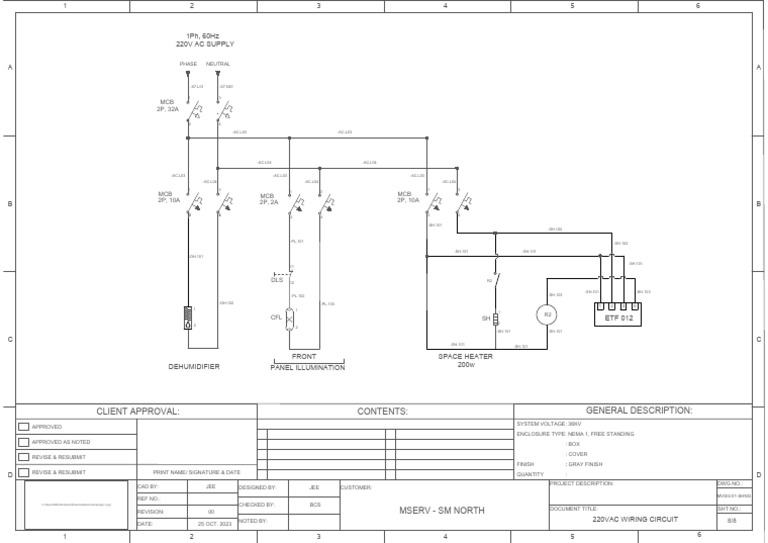 220VAC Wiring Circuit for Mserv Project | PDF | Electromagnetism ...
