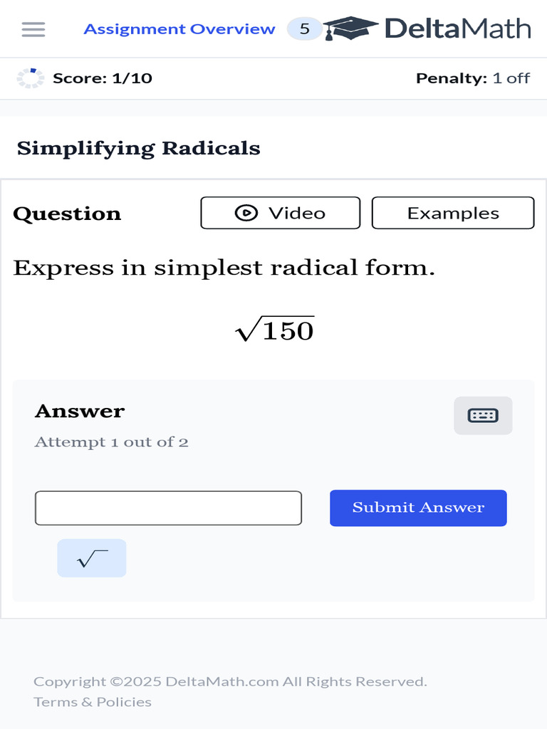 DeltaMath Student Application 15 | PDF