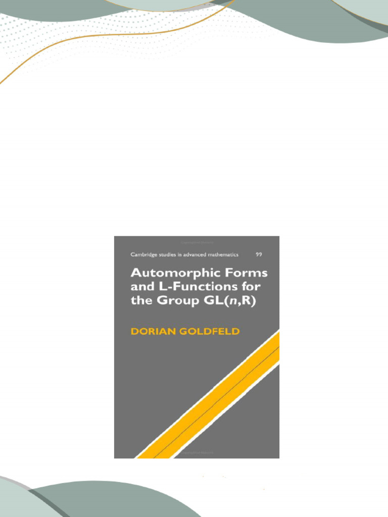 (Ebook) Automorphic Forms and L-Functions For The Group GL (N, R) by ...