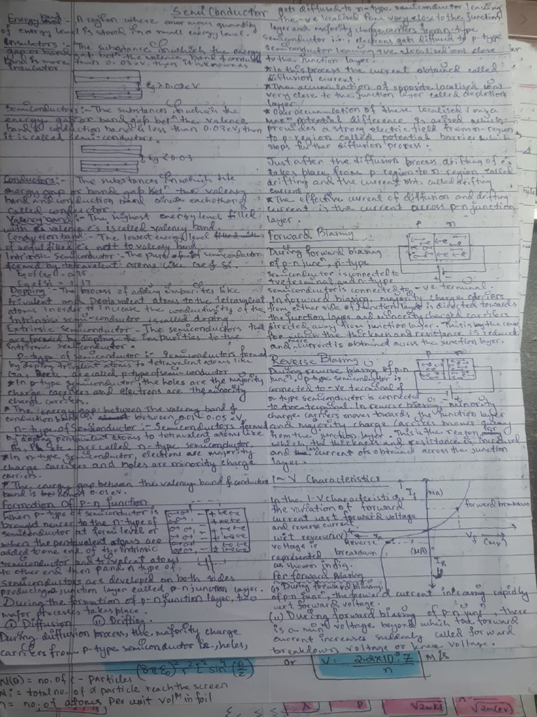Semiconductor Notes Class 12 | PDF | Semiconductors | Solid State ...