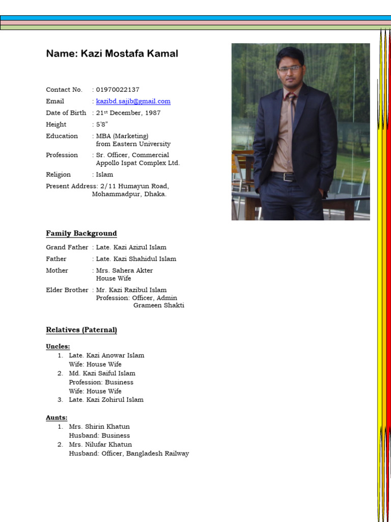 Bio-Data Sajib | PDF