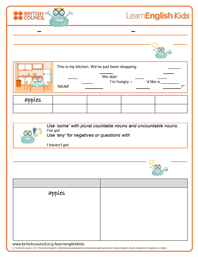 Grammar Games Nouns Countable and Uncountable Answers | PDF