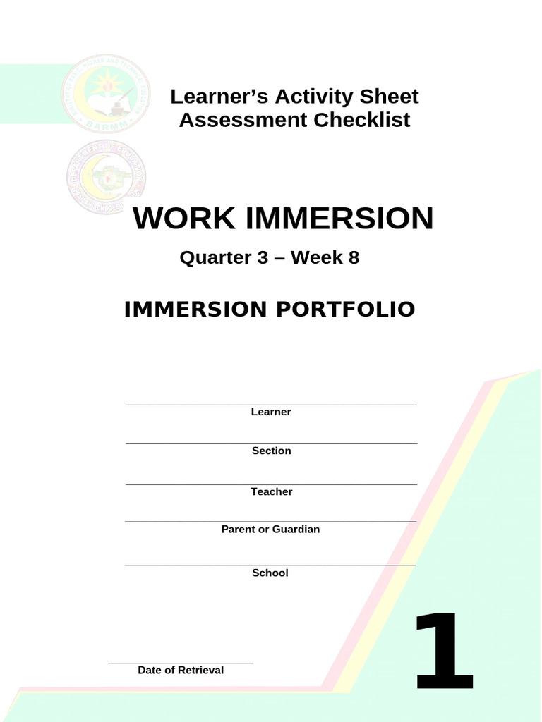 SHS ALM Pre Work Immersion W8 | PDF | Learning | Teachers