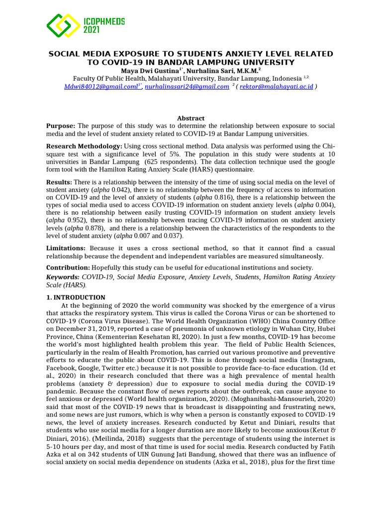 Jurnal ICOPHMEDS (Maya Dwi Gustina) | PDF | Social Media | Popular ...