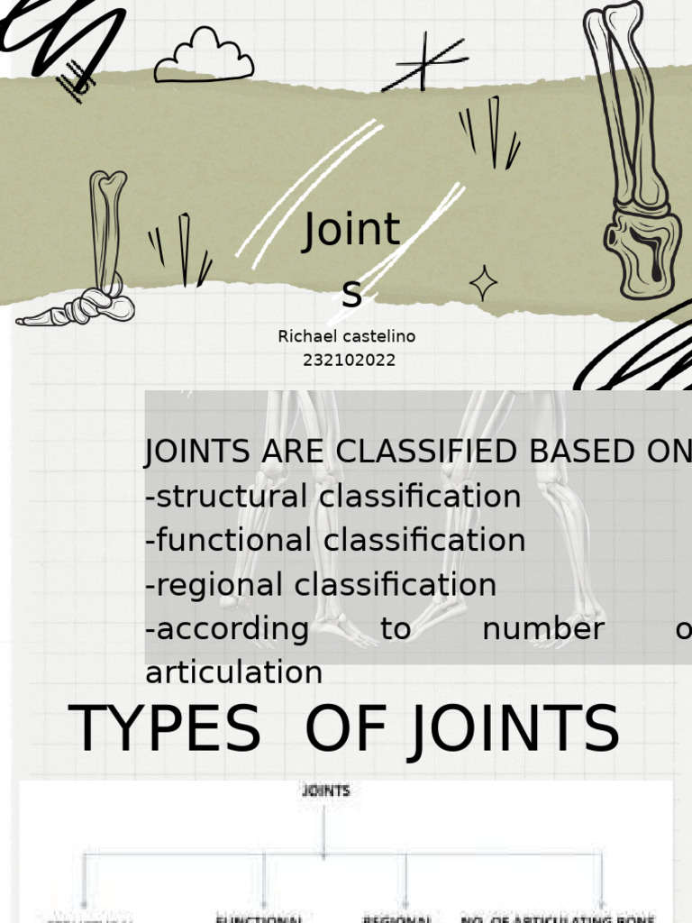 Types and Classifications of Joints | PDF | Joint | Cartilage