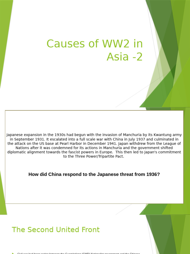 Causes of WW2 in Asia - 2 | PDF | Empire Of Japan | World War II