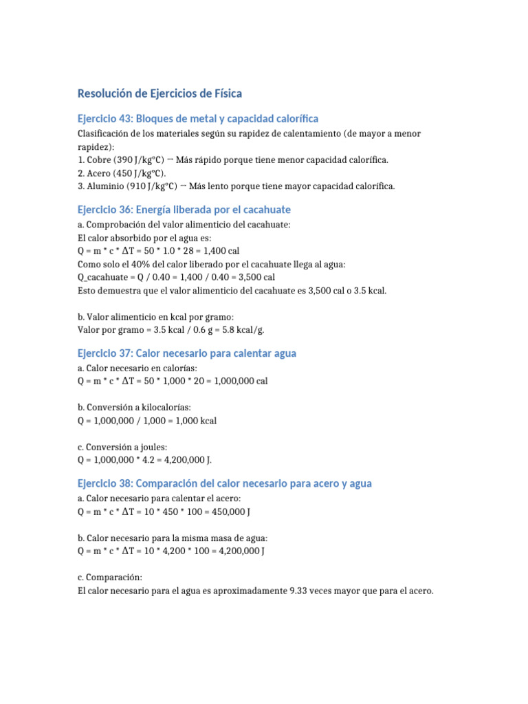 Resolucion Ejercicios Fisica | PDF