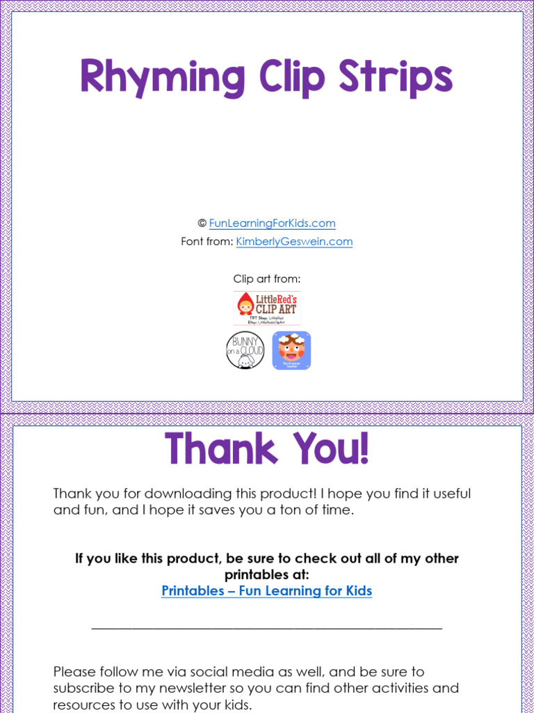 Rhyming CVC Clip Strips | PDF | Computing