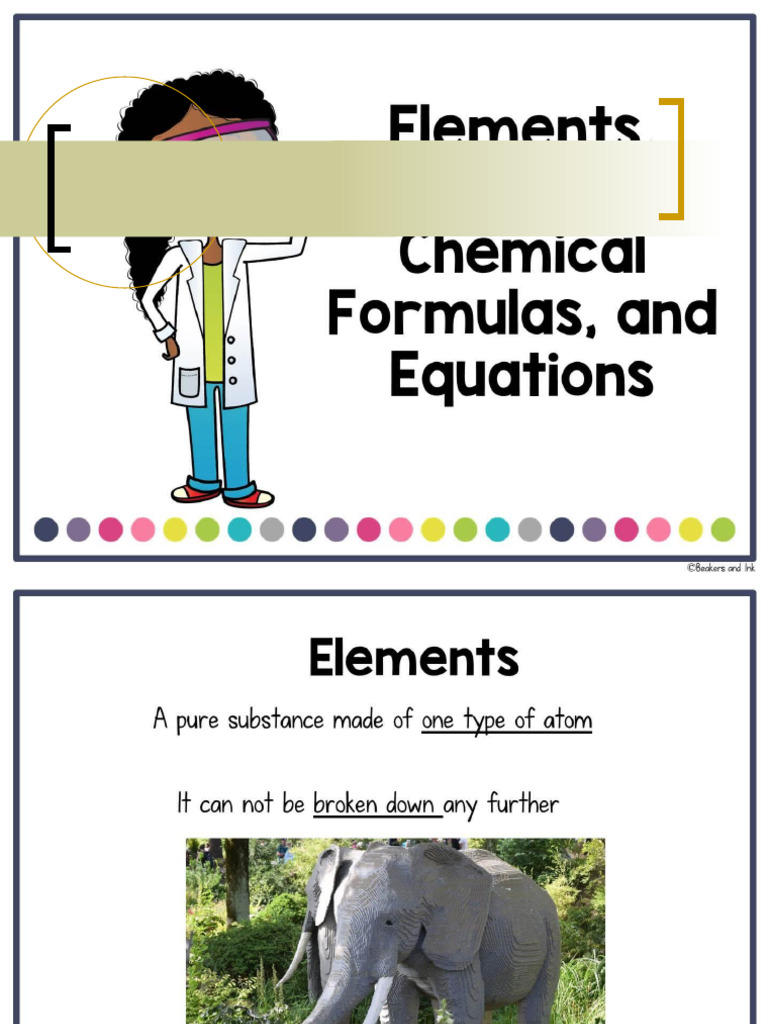 2.elements Compounds Chemical Formulas and Reactions | PDF