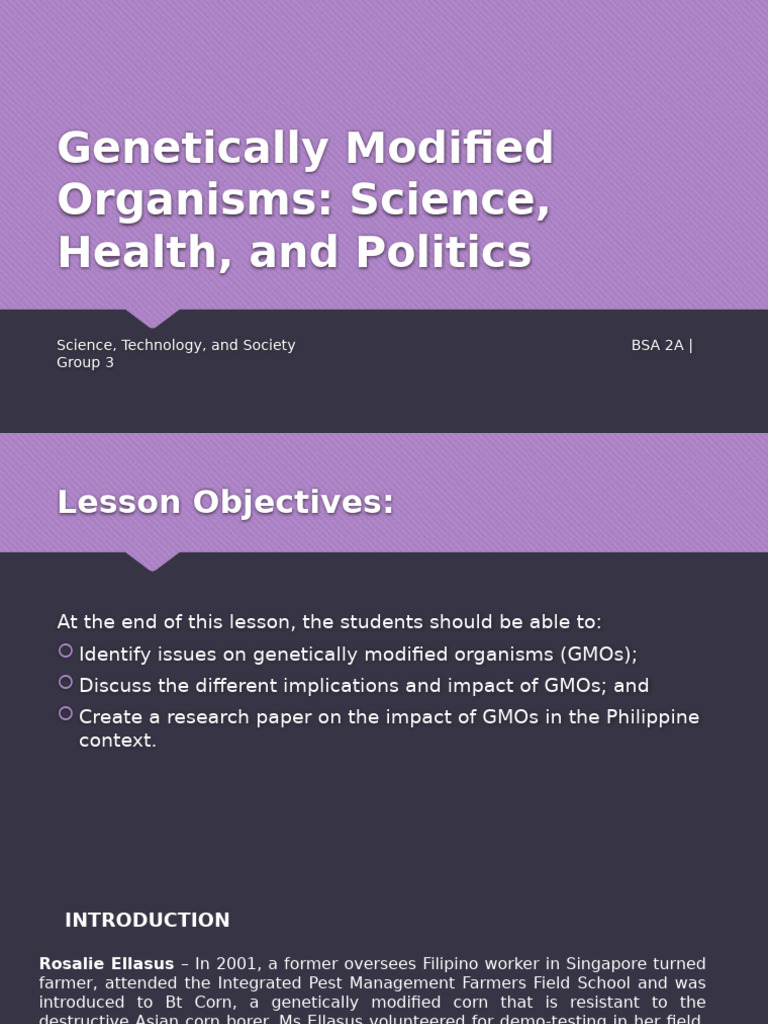 Understanding GMOs: Science and Impact | PDF | Genetically Modified ...