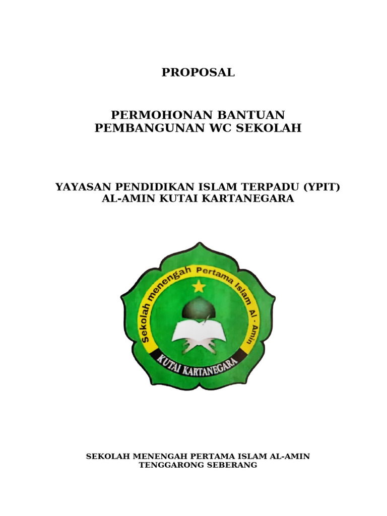 Proposal WC Sekolah | PDF