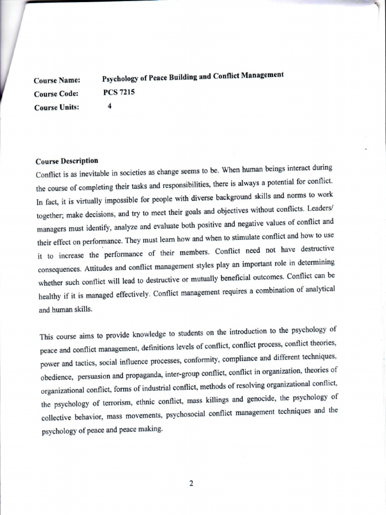 Psychology Course Outline | PDF