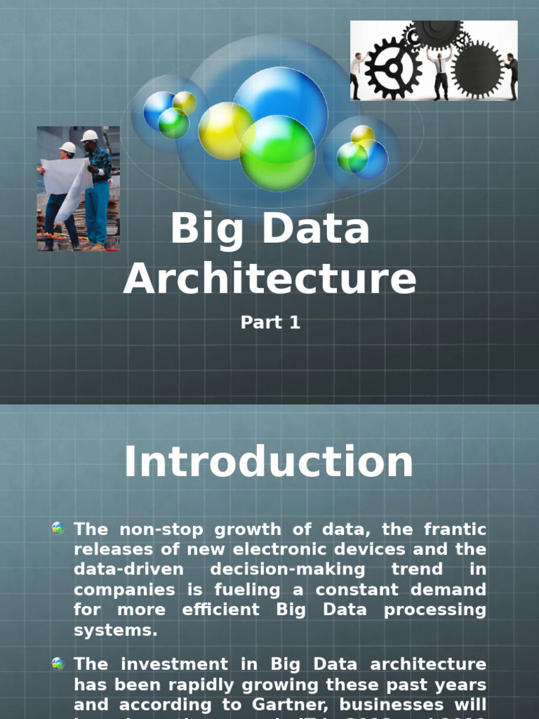 Chapter 6 - Big Data Architecture Part 1 | PDF | Apache Spark | Big Data