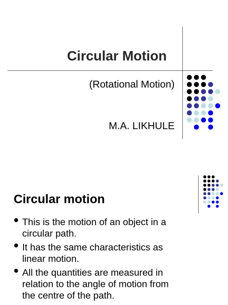 Lecture 4 Circular Motion | PDF | Acceleration | Force