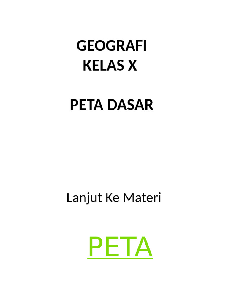 Peta Dasar - Geografi | PDF