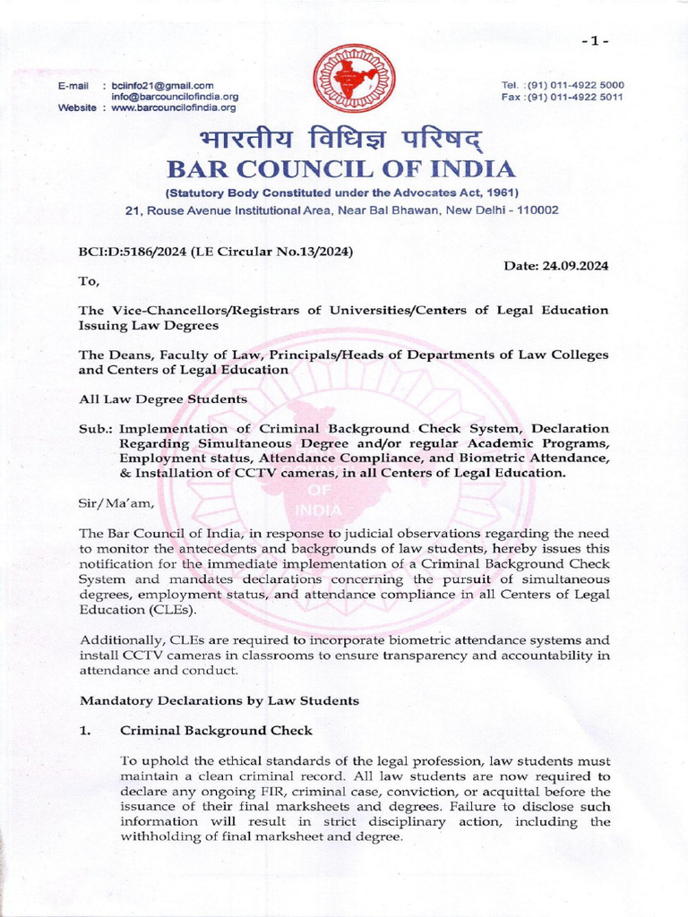 BCI Rules 24-09-2024 | PDF