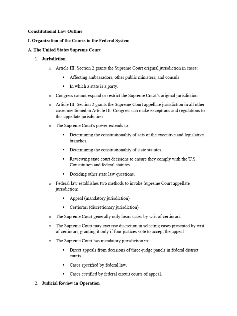 Federal Courts & Congressional Powers | PDF | Federal Preemption ...