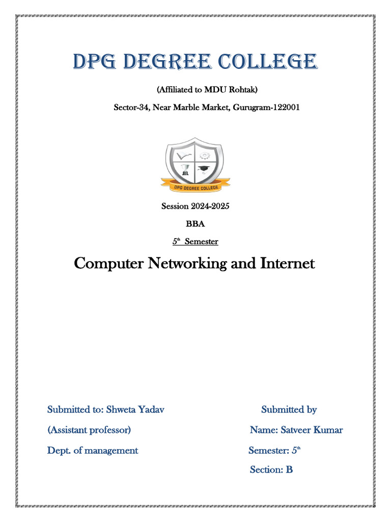 DPG Degree College 2022-2025 | PDF