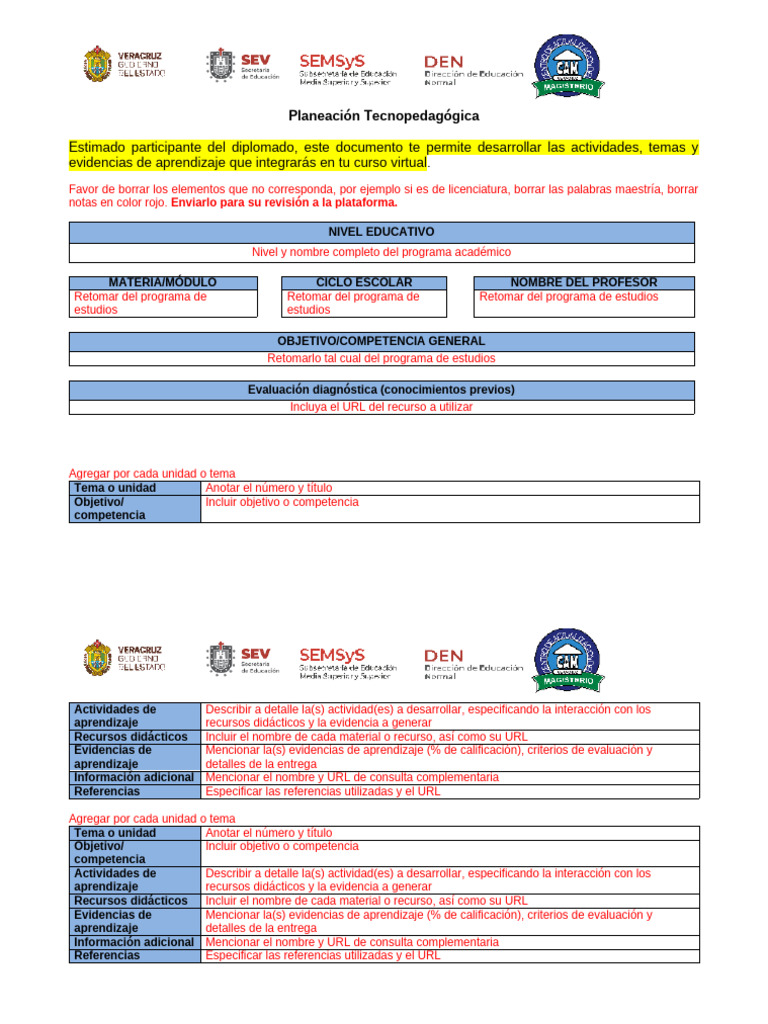 F2. Formato de Planeación Tecnopedagógica | PDF | Evaluación | Aprendizaje