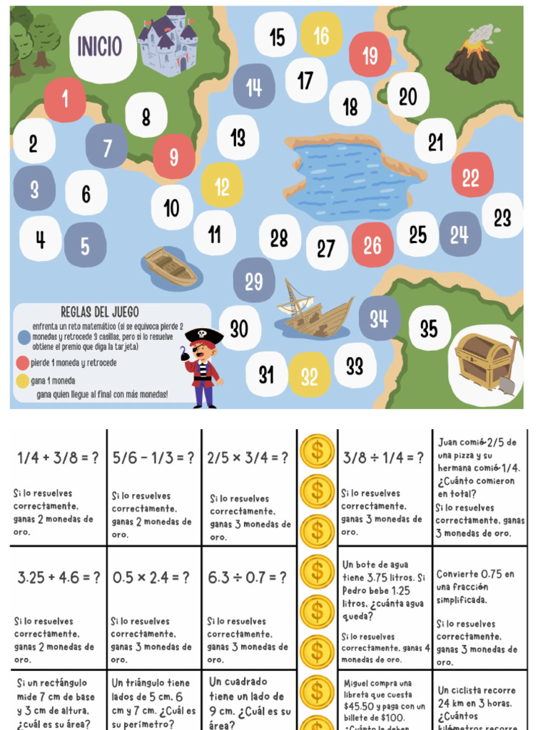 juego El Tesoro de los Números | PDF