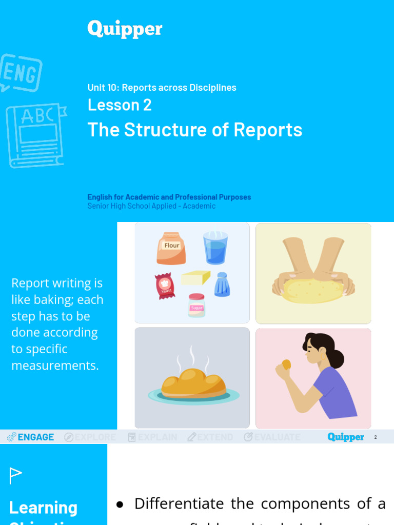 EAP 11-12 - UNIT 10 - LESSON 2 - The Structure of Reports | PDF | Knowledge | Citation