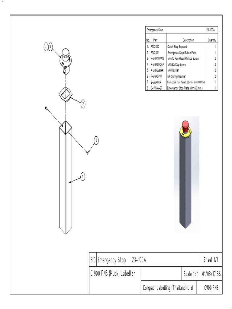 3.0 Emergency Stop 23-100A | PDF