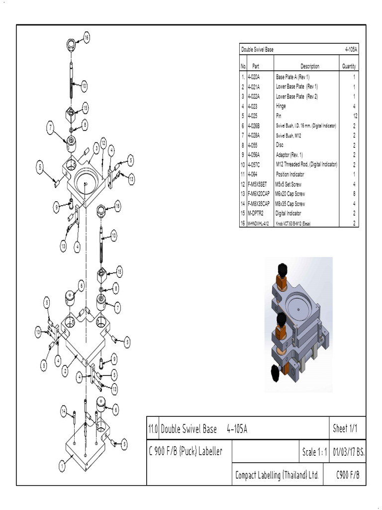 11.0 Double Swivel Base 4-105A | PDF | Equipment | Metalworking