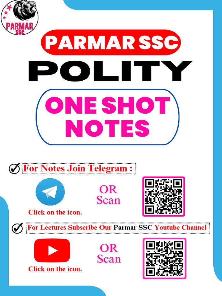 Polity ONE SHOT NOTES BY-PARMAR SSC | PDF