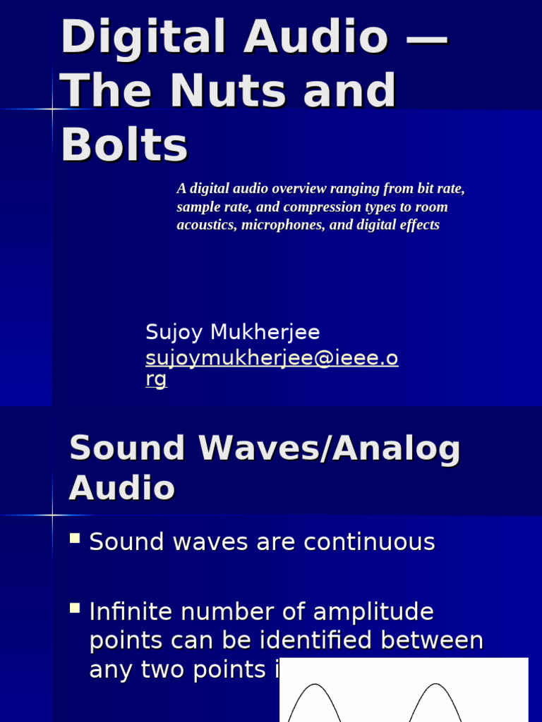 04 Digital Audio - Nuts and Bolts | PDF | Microphone | Sampling (Signal ...