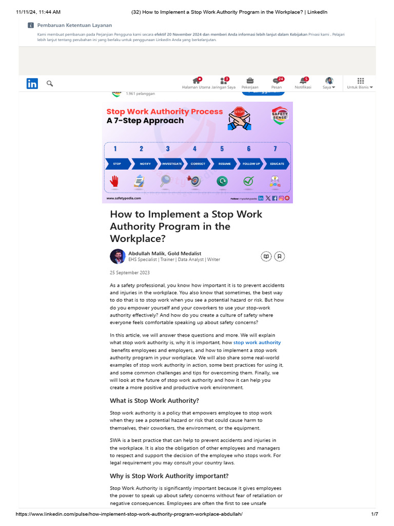 How To Implement A Stop Work Authority Program in The Workplace ...
