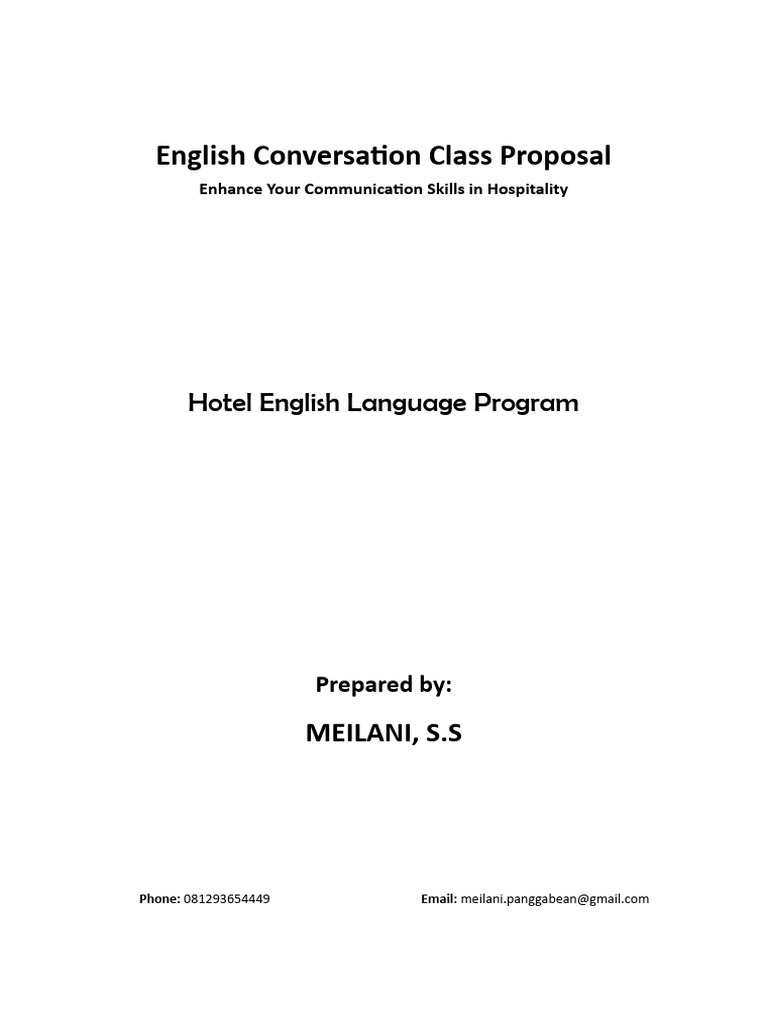 Proposal English Class | PDF | English Language | Learning