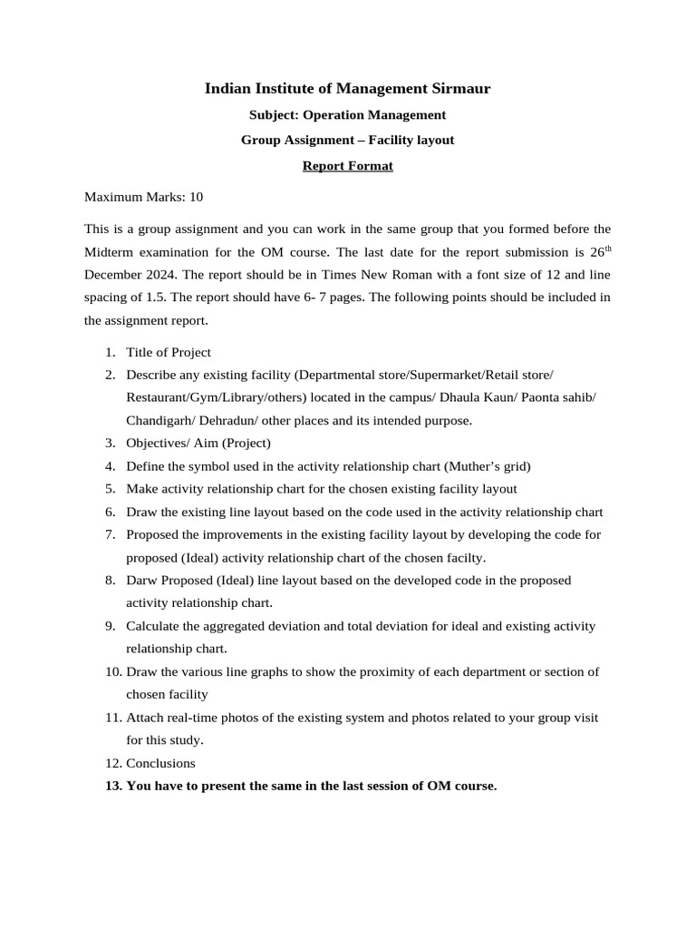 Group Assignment Report Format | PDF