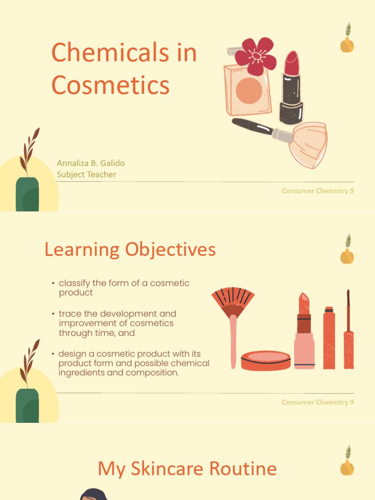 Cosmetics-Lesson | PDF | Emulsion | Ethylenediaminetetraacetic Acid