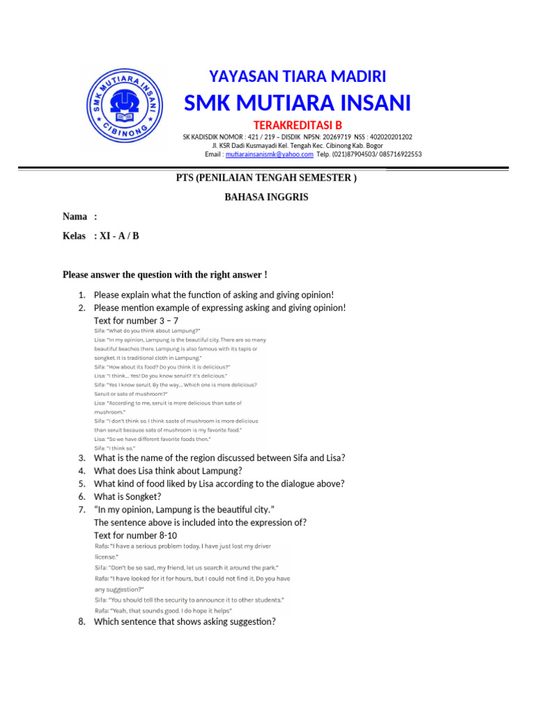 PTS - ENGLISH - XI | PDF