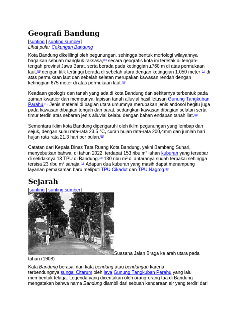 Geografi dan Iklim Kota Bandung | PDF