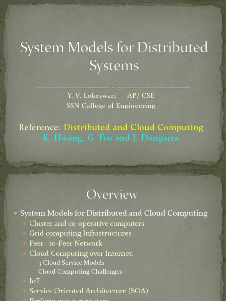 Lecture2 System Models 2025 | PDF | Cloud Computing | Computer Network