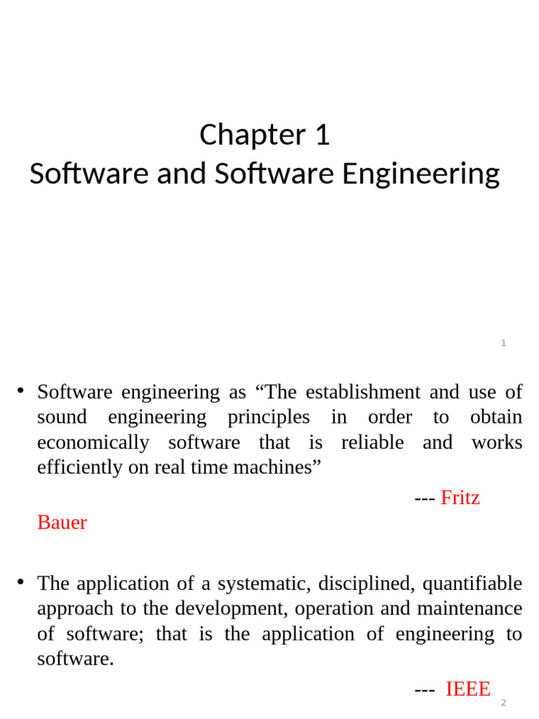 Chapter1-Software and Software Engineering | PDF | Software | System