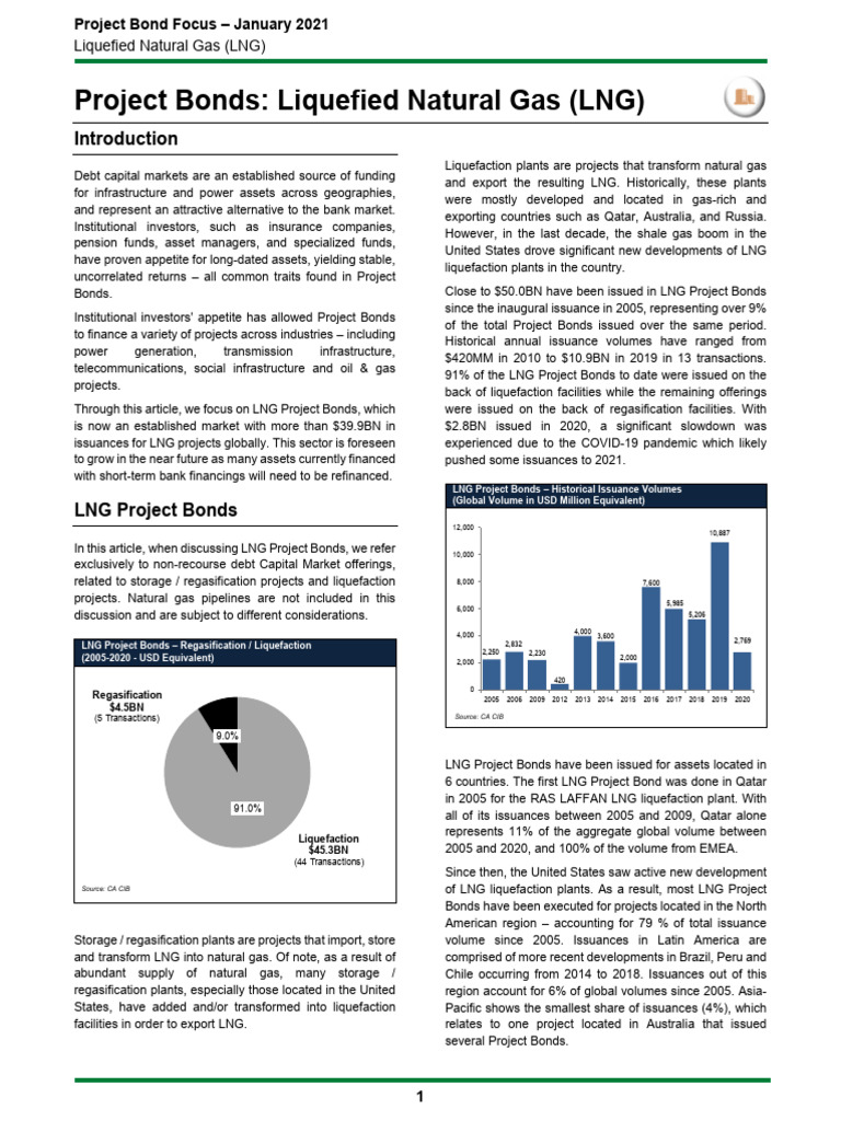 Project Bond Focus LNG 2021 | PDF | Liquefied Natural Gas | Bond Credit Rating