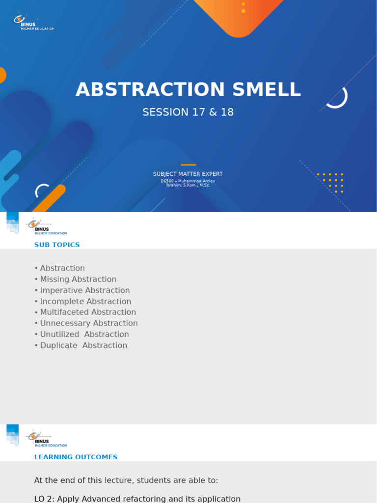 Abstraction Smell | PDF | Class (Computer Programming) | Abstraction ...
