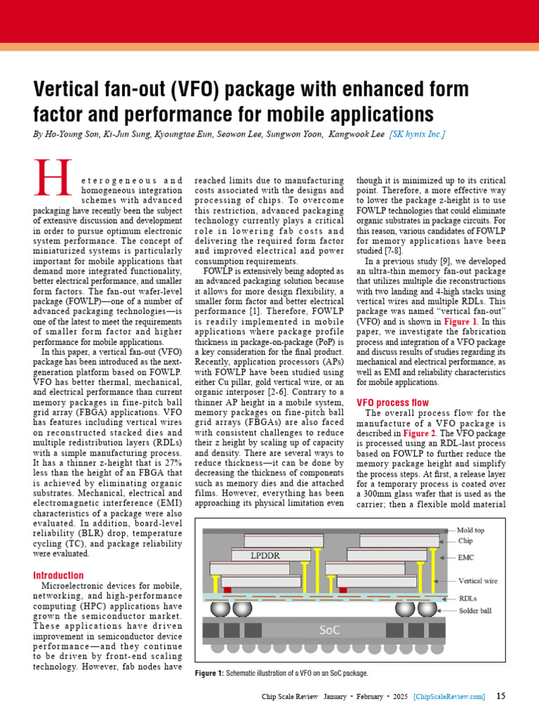 Vertical Fan-Out (VFO) Package With Enhanced Form Factor and Performance For Mobile Applications ...