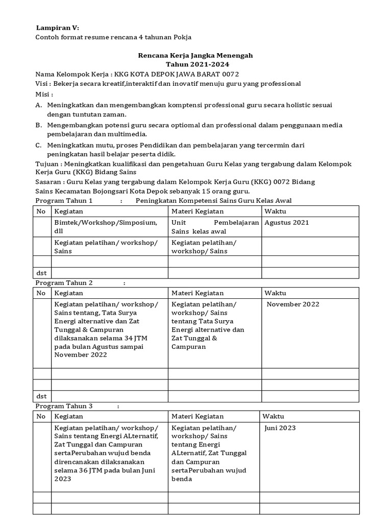 Surat Lampiran 5 KKG 0072 | PDF